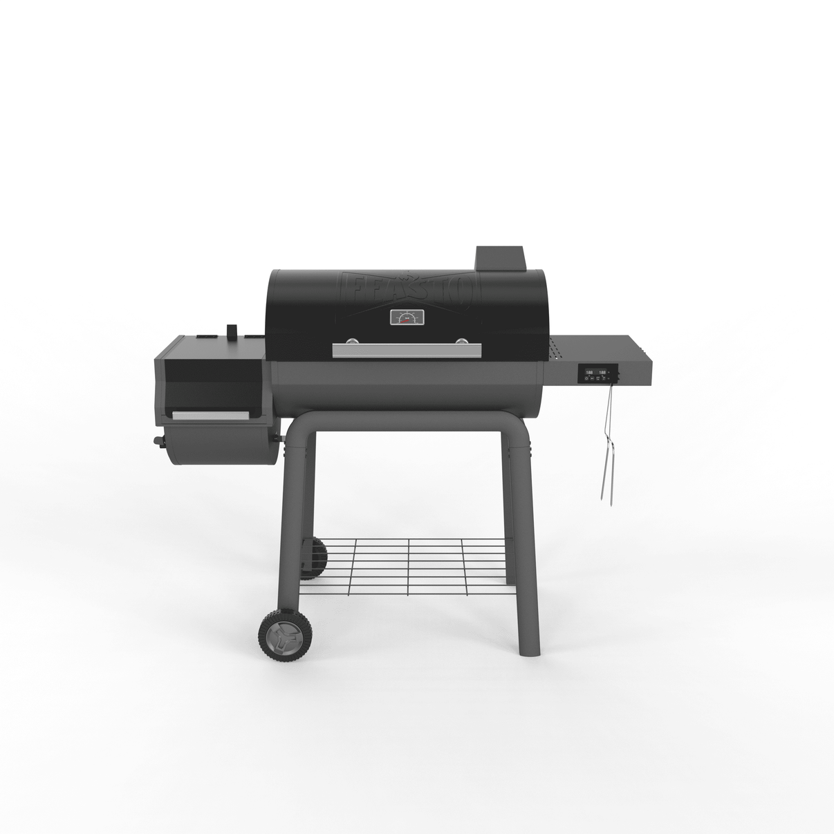 30-Inch Charcoal Grill with Offset Smoker, Digital Temperature Control ...